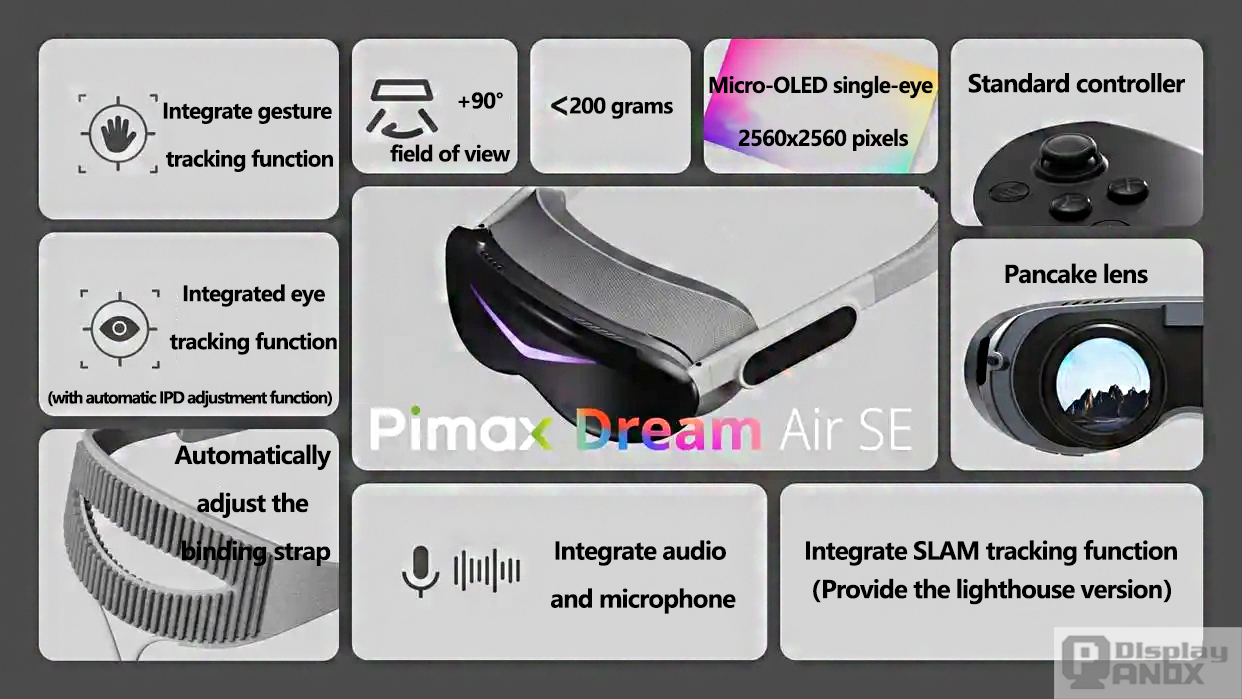 Pimax Dream Air SE VR Headset with Sony Micro OLED Display ...
